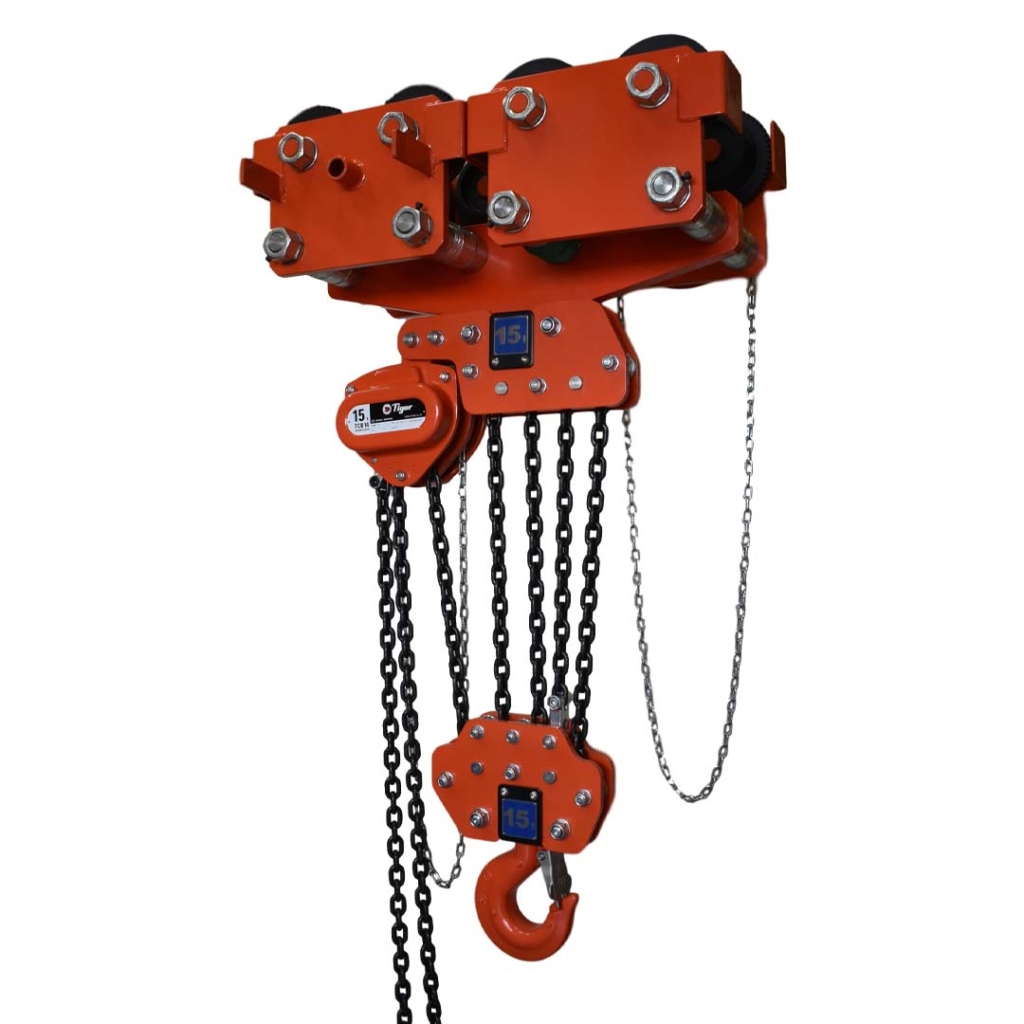 Jual Chain Block Tiger 15 Ton Combination Geared Trolley Twin Bar ...
